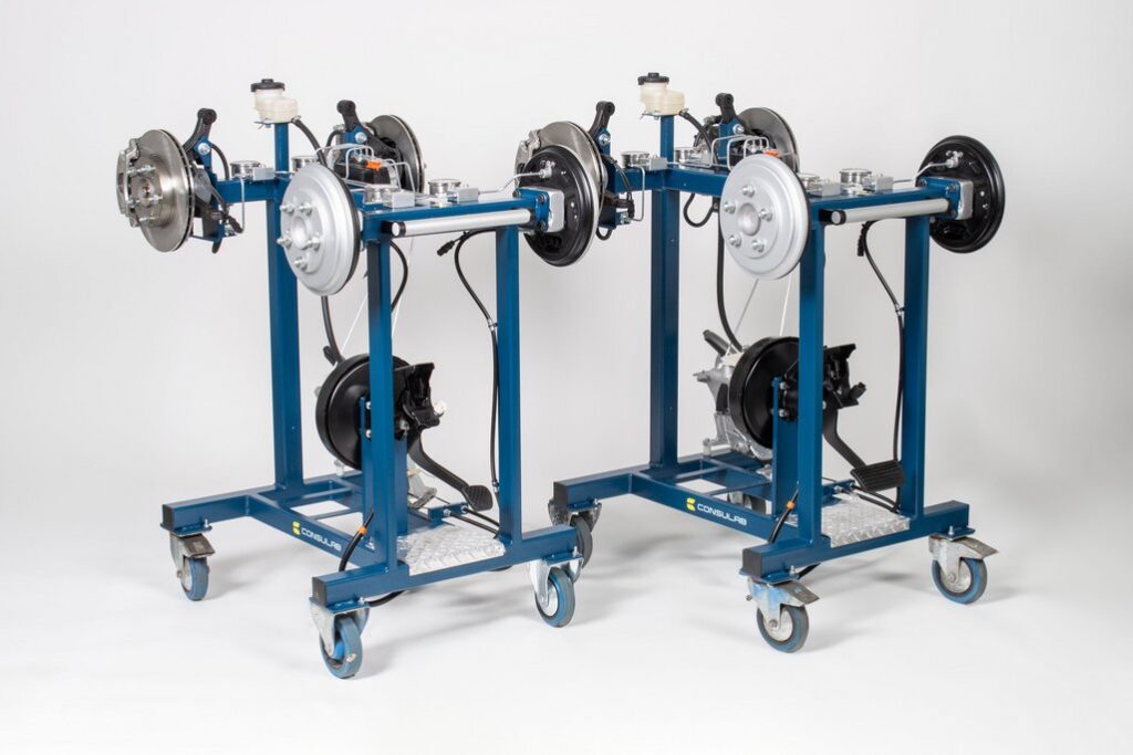 4-Wheel Hydraulic Brake Trainer with Disc and Drum + Faults - Toolkit ...