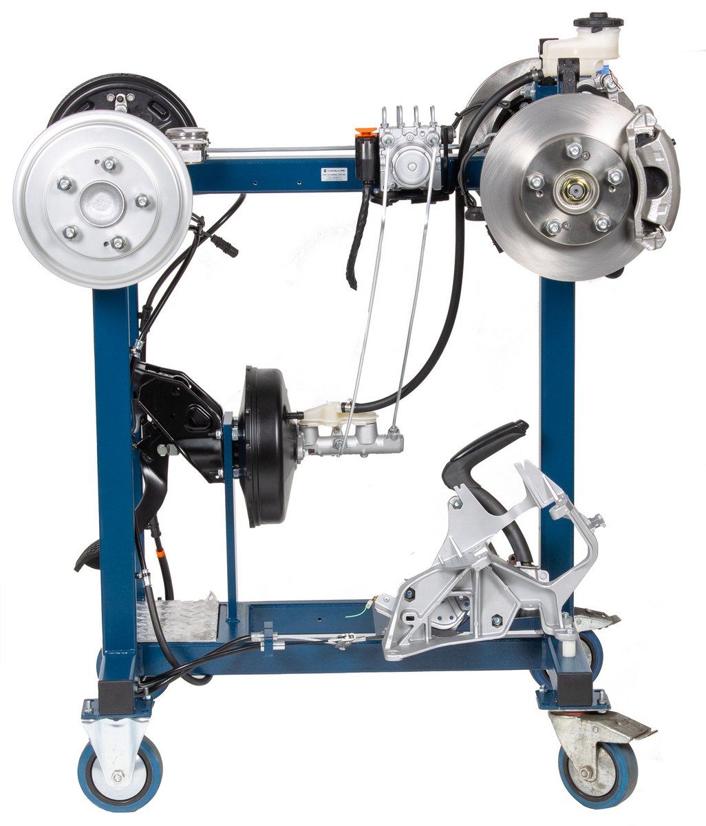 4-Wheel Hydraulic Brake Trainer with Disc and Drum + Faults - Toolkit ...