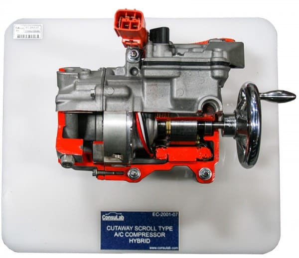 Cutaway Scroll Type A/C Compressor - Hybrid - Toolkit Technologies