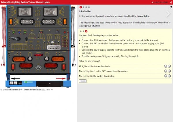 ELECTUDE Courseware for Automotive Lighting Trainer - Toolkit Technologies