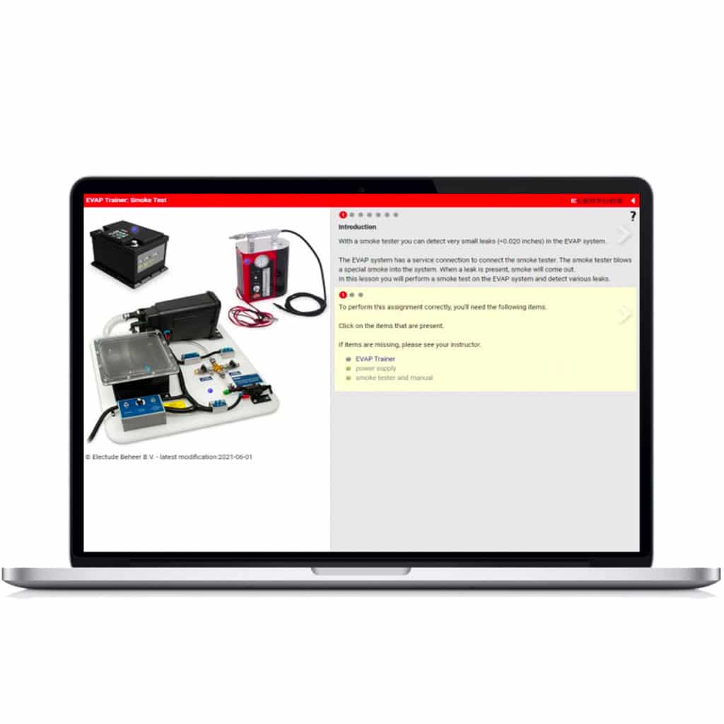 ELECTUDE Courseware for EVAP System Trainer - Toolkit Technologies