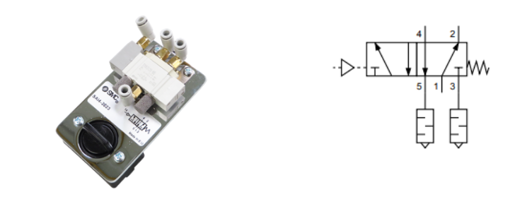 5/2 Monostable Valve, Air operated - Toolkit Technologies